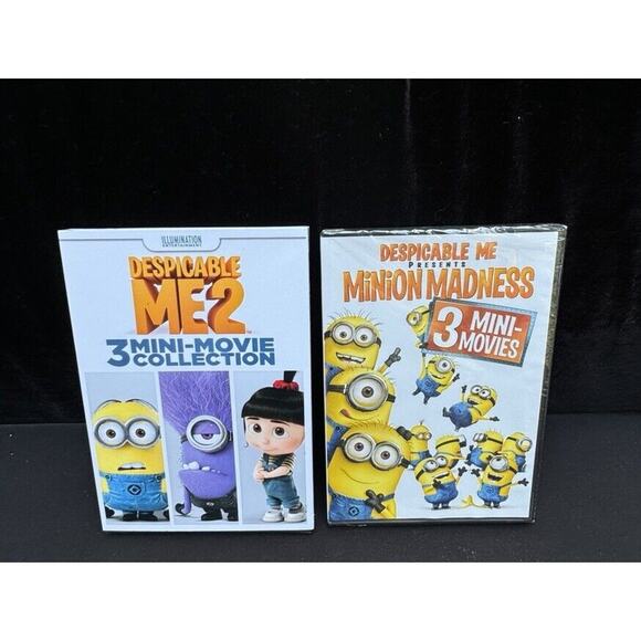 Media | 2 Brand New Despicable Me Dvds Minion Madness Mini Movie ...